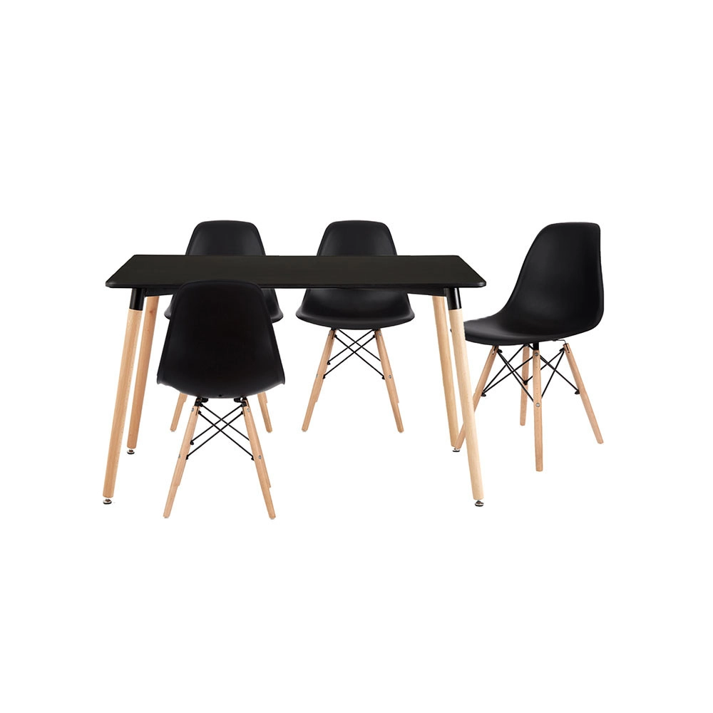Comedor Mesa Rectangular MDf y Sillas Eames